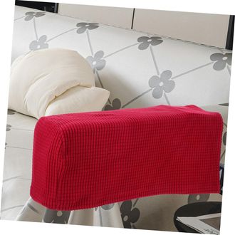 Cabilock 6 Stck Elastische Sofa Armlehnenbezüge Teilig Stretch Schonbezüge rutschfest und Hautfreundlich für Wohnzimmer Büro Möbel Schutz Weinrot