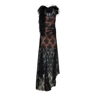 Giuseppe Di Morabito Asymmetrisches Federbesatz-Abendkleid - - Dresses - Damen - Schwarzk - L