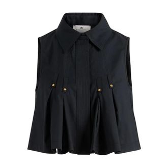 Elisabetta Franchi Damen, Blusen & Hemden, Schwarzk, MGr&ouml;&szlig;e