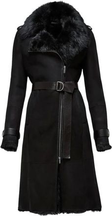 VSP Vsp, Femme, Vestes, Noir, Taille: 40 FR Lyza Shearling Coat