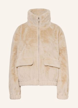 Oui Kunstfell-Jacke beige