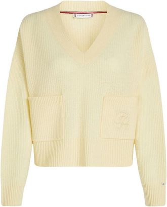 Tommy Hilfiger Damen Pullover aus Recycling-Wolle