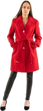 Morgan 242-GATO Manteau Long, Rouge, 42 Femme
