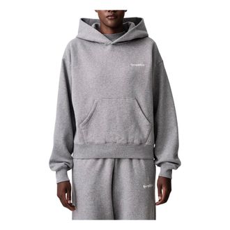 Sporty & Rich SweaT-shirt &agrave; capuche brod&eacute; Serif Logo - Femme - Sweatshirts et sweats &agrave; capuche - Gris - Taille: 38 FR