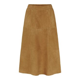 Notyz Midi-Wildlederrock - - Skirts - Damen - Braun - XS