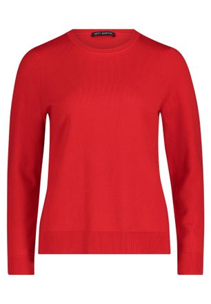 Betty Barclay Damen Basic-Strickpullover mit Rundhalsausschnitt 42, High Risk Red