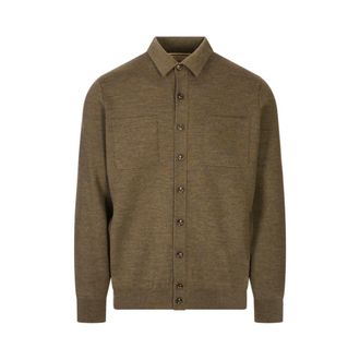 Montecore Cardigan style chemise - Homme - Pulls - Vert - Taille: S