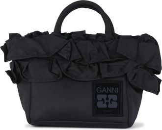 Ganni Hobo Bags - Structured Black Satchel - Gr. unisize - in Schwarz - f&uuml;r Damen