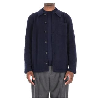 A.P.C. Blauer Cardigan Pullover mit Tasche - - Jackets - Herren - Blau - S