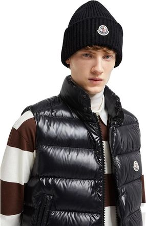 Moncler Wool and Cashmere Beanie - Black