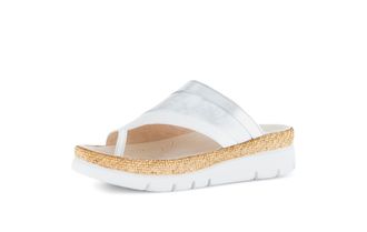 Gabor Damen Pantoletten, Frauen Slipper,Best Fitting,Gartenschuhe,Sommerschuhe,sommerclogs,Sandalen,Schlupfschuhe,Weiss/Ice/Silber,41 EU / 7.5 UK