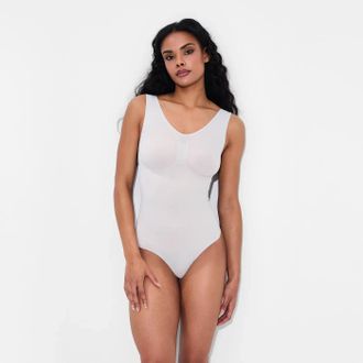 creamy fabrics Tank Bodysuit Sculpting Shapewear mit String
