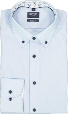 Olymp Herren Hemden blau Baumwolle