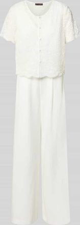 Vera Mont Regular Fit Jumpsuit mit Spitzenbesatz