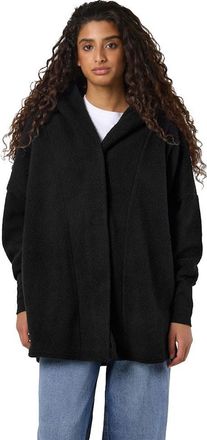 Noisy May Damen Nmcozy L/S Long Shacket W Hood JRS, Schwarz, XS EU