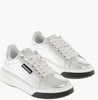 Dsquared2 Metallic Leather Low Top Sneakers size 38