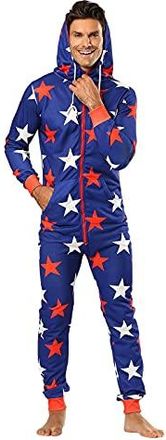 Generic Blouses pour hommes imprim&eacute; fermeture &eacute;clair col en V manches longues sweat &agrave; capuche barboteuse v&ecirc;tements de nuit avec poche Pantoufles d&eacute;contract&eacute;es