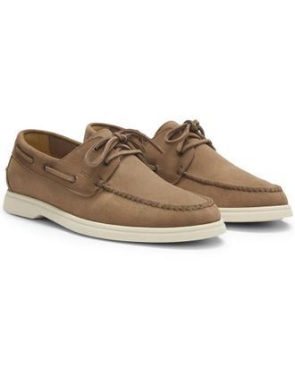 HUGO BOSS Bootsschuh Sienne aus Veloursleder mit Gummisohle in