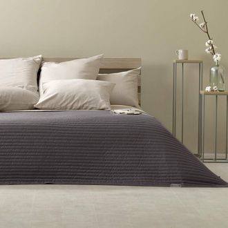 Sei Design Luxus Tagesdecke Moderne Steppdecke Wohndecke Überwurf Sofadecke 220x240 220x260 (Living Trend - Schokobraun, 220 x 240 cm)