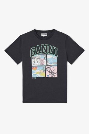 Ganni gemischt B&auml;ren-Comic-T-Shirt Bio-Baumwolle - Gr&ouml;&szlig;e XL