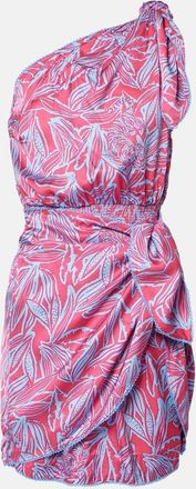 Poupette St Barth Bedrucktes One-Shoulder-Minikleid Celie