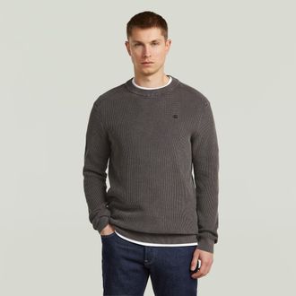 G-Star Structured Knit Pullover - Grau - Herren