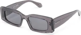 Alaia AA0078S-006 Acetate Rectangle Sunglasses - Gray