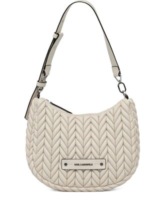 Karl Lagerfeld Schultertasche mit Logo - Wei&szlig;