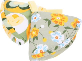 Pretyzoom 2st&uuml;cke Kochtopfdeckelgriffe Aus Baumwollmaterial Topfdeckel-handschuhh&uuml;lle Dreieckige Topfdeckelh&uuml;lle F&uuml;r Emaillierte Gusseisent&ouml;pfe Hitzebest&auml;ndig M