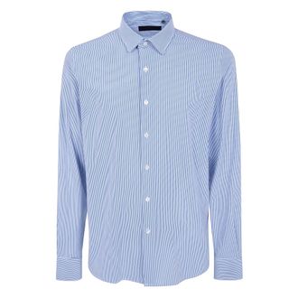 Roberto Ricci Design Rrd, Homme, Chemises, Bleu, Taille: 2XL Oxford Jacquard Stripe Shirt