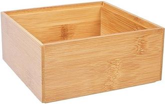 ZELLER Present 13330 Bo&icirc;te de Rangement en Bambou 15 x 15 x 6.5 cm