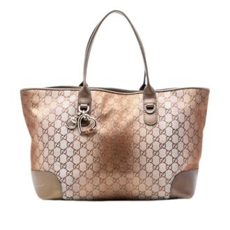 Gucci Sac cabas pr&eacute;-poss&eacute;d&eacute; Heart Bit - Femme - Pre-owned - Brun - Taille: ONE Size