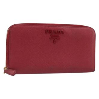 Prada Portefeuille long vintage doccasion - Femme - Pre-owned - Rouge - Taille: ONE Size