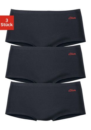 s.Oliver Panty S.OLIVER, Damen, Gr. 52/54 (XXXL), schwarz, Jersey, Obermaterial: 90% Baumwolle, 10% Elasthan (LYCRA), unifarben, k&ouml;rpernah, Unterhosen Panty, a
