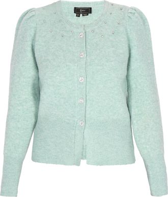 Faina Strickjacke Frauen Salbeigr&uuml;n