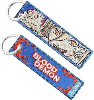 Generico Porte-cl&eacute;s Anime Power, porte-cl&eacute;s moto, voiture, sac &agrave; dos, cl&eacute;s, porte-cl&eacute;s pour motards, porte-cl&eacute;s original en tissu, orange, 12 x 3