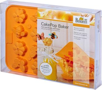 RBV BIRKMANN Birkmann 254169 CakePop Baker Primavera, 16-fach, Frühlingsmotive, Silikon