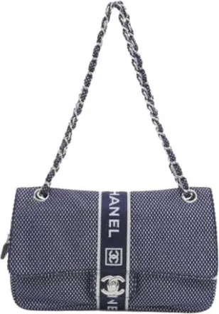 Chanel Sac bandouli&egrave;re vintage doccasion - Femme - Pre-owned - Bleu - Taille: ONE Size