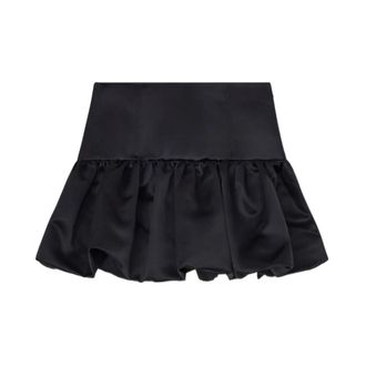 Ganni Satin Minirock - - Skirts - Damen - Schwarzk - XS