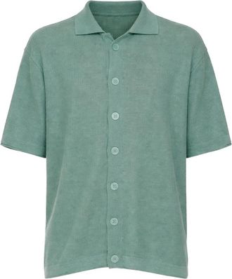 ATOMOFACTORY Atomofactory, Homme, Chemises, Vert, Taille: XL Knit Button-Front Shirt