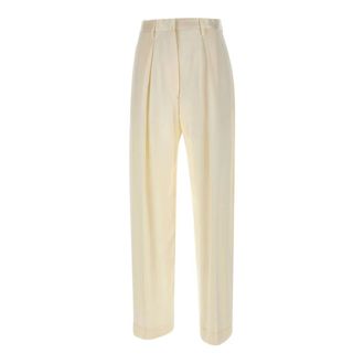 Victoria Beckham Femme, Pantalons, Blanc, Taille: 36 FR Pantalon Large