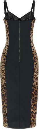 Dolce & Gabbana Leopard Print Corset-Style Dress - Brown