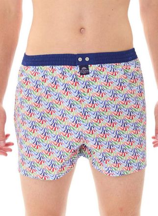 MC Alson Herren Boxershorts blau Reine Baumwolle Gemustert