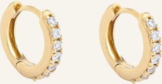 Pompidou Creolen Lillian Micro Pav&eacute; By Glambou gold