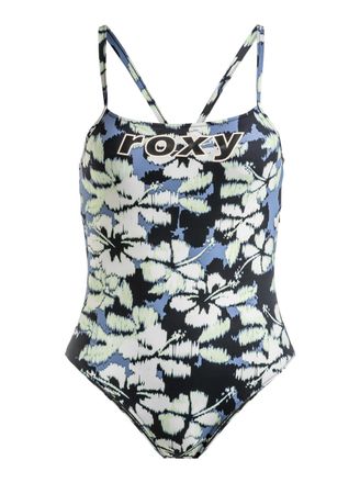 Roxy Womens Active Basic PT One Piece Swimsuit, WILD Wind Hibiscus Mirage, XS