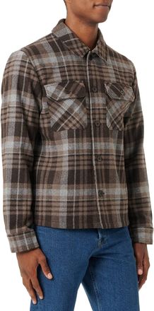 s.Oliver Herren 130.12.209.16.150.2116715 Jacke langarm, brown check 5B504F, XXL