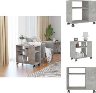vidaXL Table dappoint Gris b&eacute;ton 70x35x55 cm Bois ding&eacute;nierie - Table Dappoint - Meuble Dappoint - Table Basse - Table Design - Table En Bois