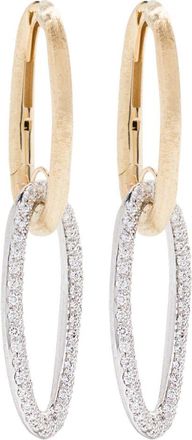 Marco Bicego boucles doreilles pendantes en or 18ct pavées de diamants