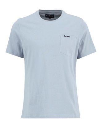 Barbour T-Shirt aus Baumwolle mit Brusttasche und Label-Schriftzug in
