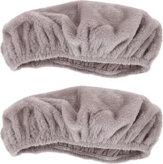 NUOBESTY 2 St&uuml;ck Toilettendeckelbez&uuml;ge Flauschig Dehnbar Staubdicht Maschinenwaschbar Universell f&uuml;r Runde und Ovale Wc Sitze Graue Schutzabdeckung f&uuml;r Bad und